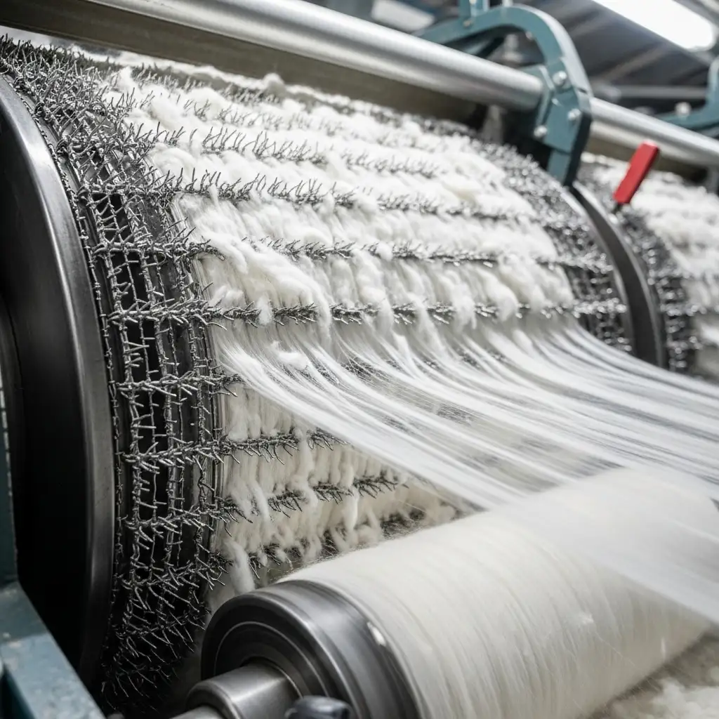 Cardado: Qué es, Proceso de Preparación de Fibras Textiles