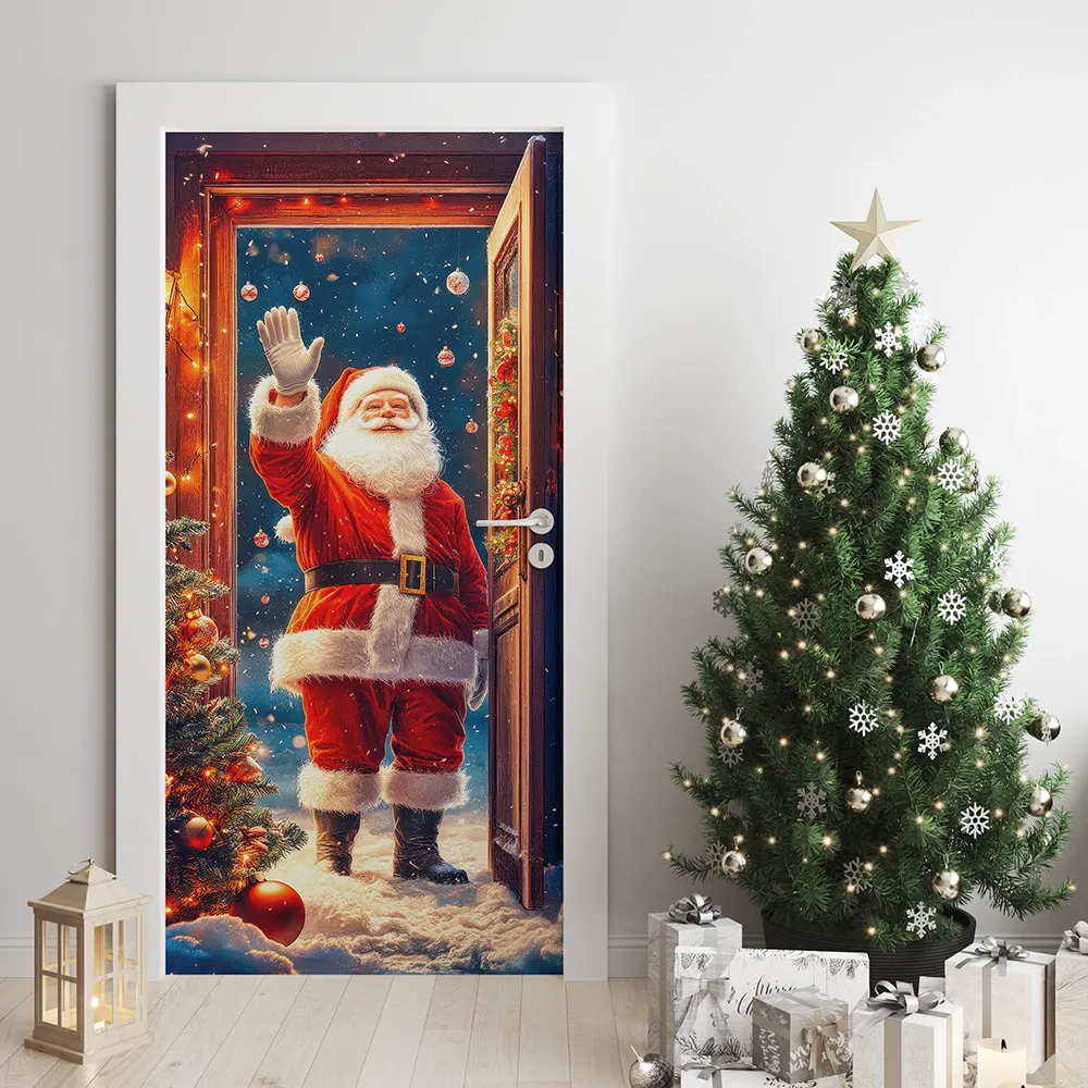 Funda Navideña para Puerta | Diseño Único, Fácil Instalación